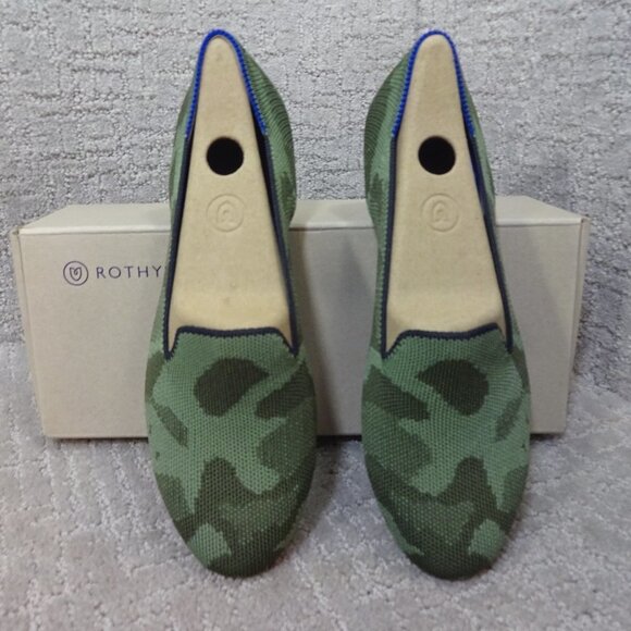 Rothy's | Shoes | Rothys The Loafer Olive Camo Round Toe Slip On Flat ...